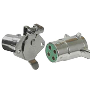 4-Way Metal Connector Chrome Diecast Socket & Plug | State Wire