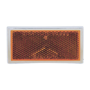 Peterson® Amber Rectangular Quick-Mount Reflector, Chrome | State Wire