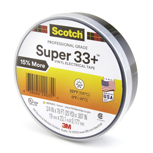 Scotch® Super 33+™ Vinyl Electrical Tape 3/4″ x 76′ | State Wire