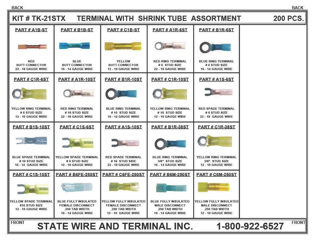 Shrink Tube 200 Piece Kit | State Wire